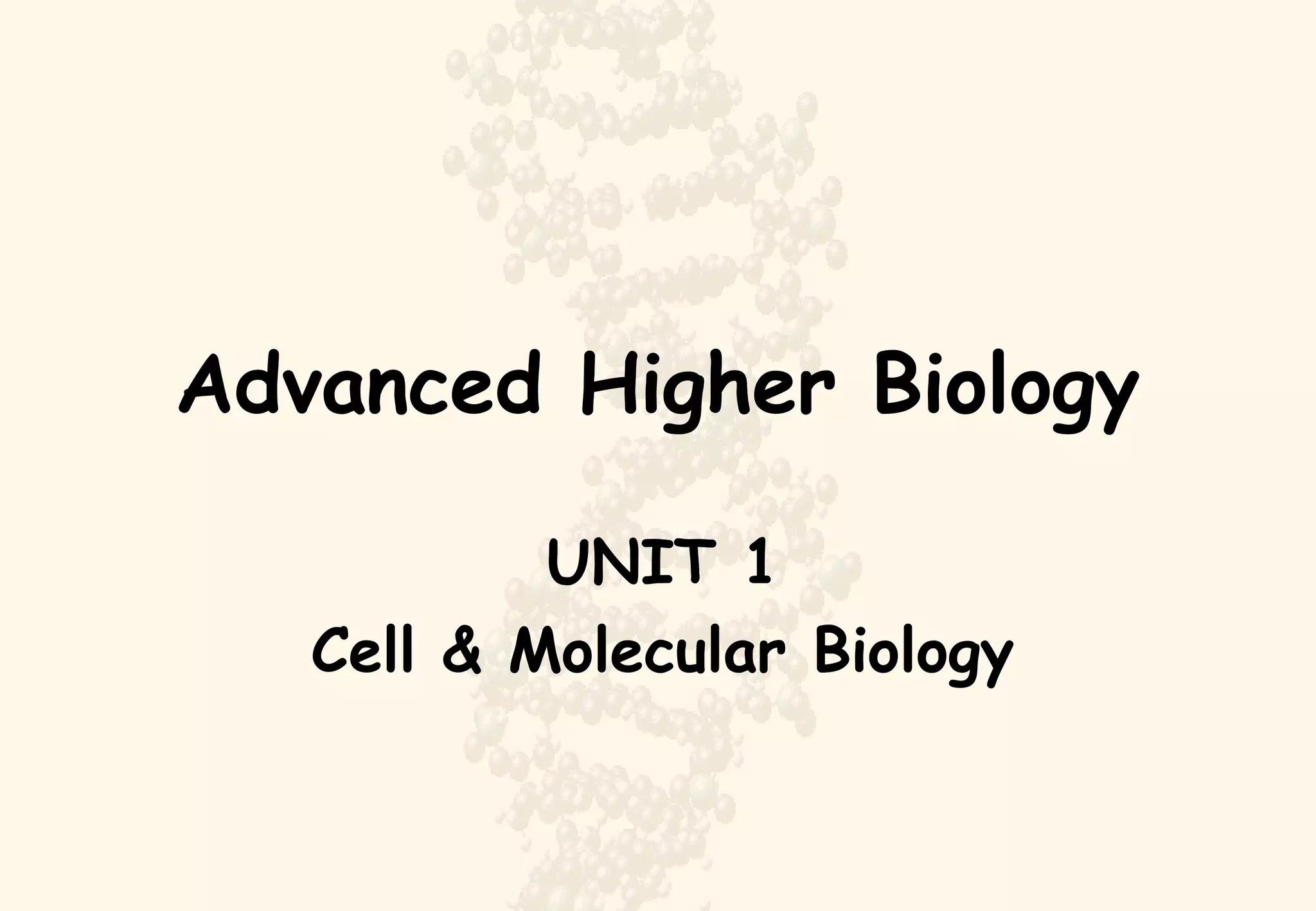 Cell & Molecular Biology | PPT