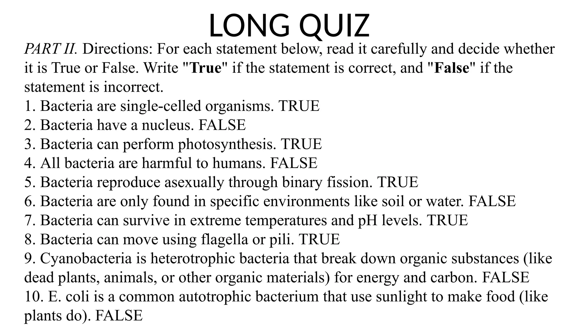 quiz about prokaryotic and eukaryotic cell, multicellular and ...