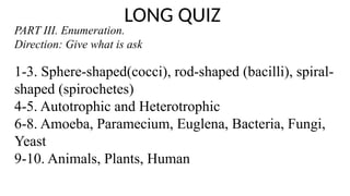 quiz about prokaryotic and eukaryotic cell, multicellular and ...