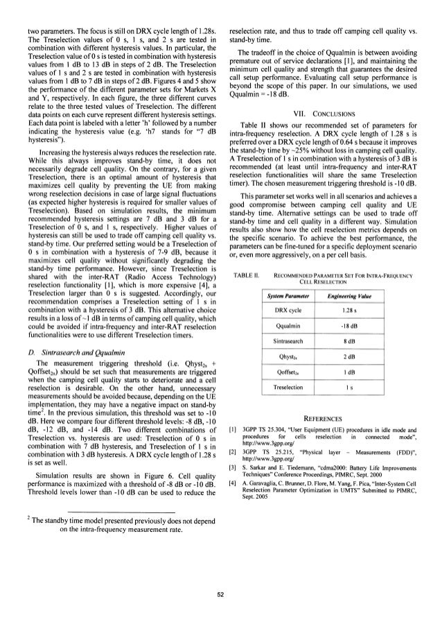 Cell reselection-parameter-optimizationin-umts