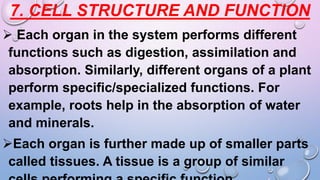 Class 8 ncert science chapter Cell structure and functions by Gaurav ...