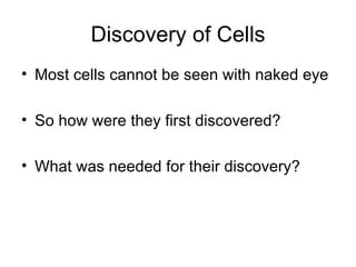 Cell Theory Discussion | PPT