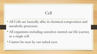 Cell the structrural and functional unit of life | PPTX