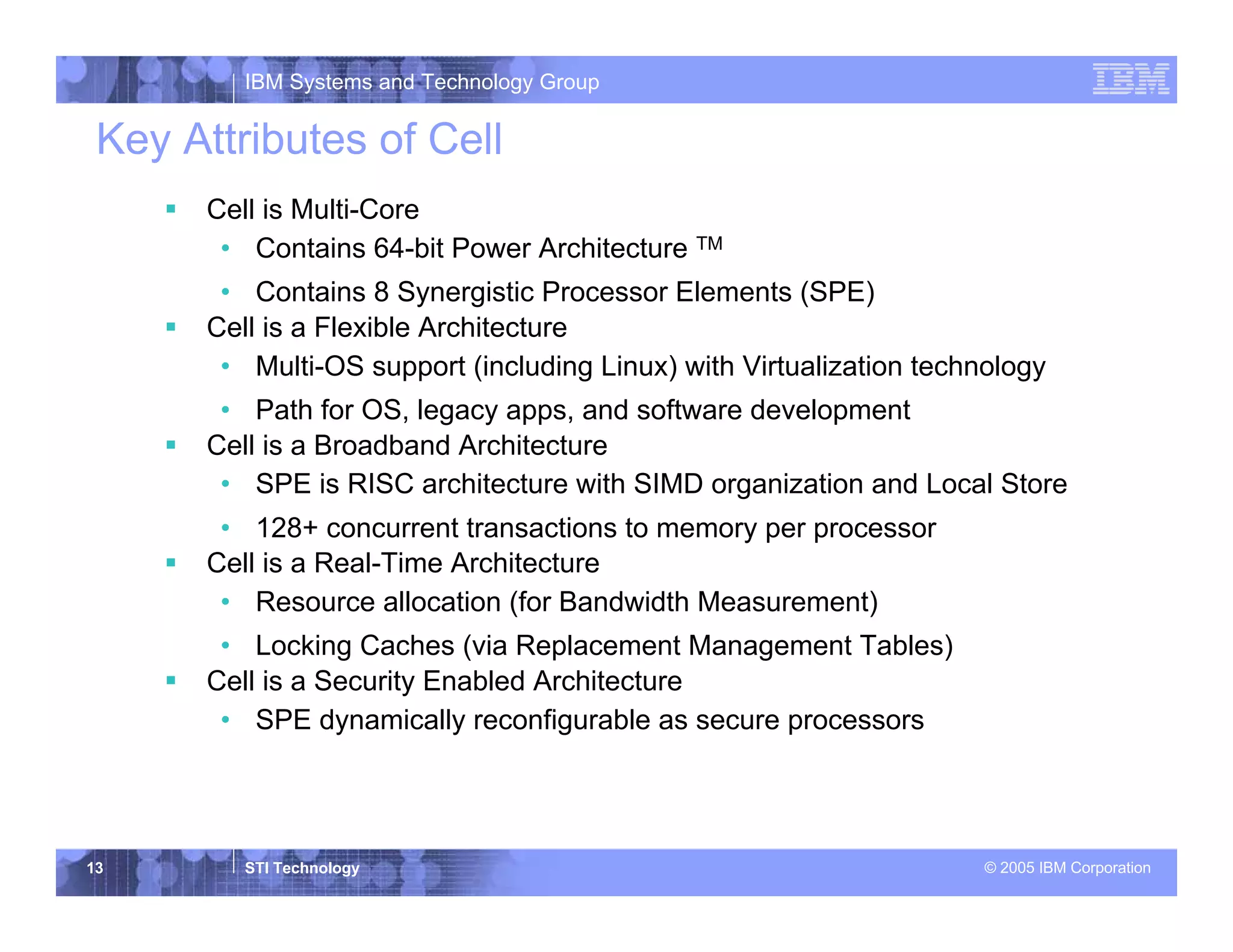 Hardware and Software Architectures for the CELL BROADBAND ENGINE ...