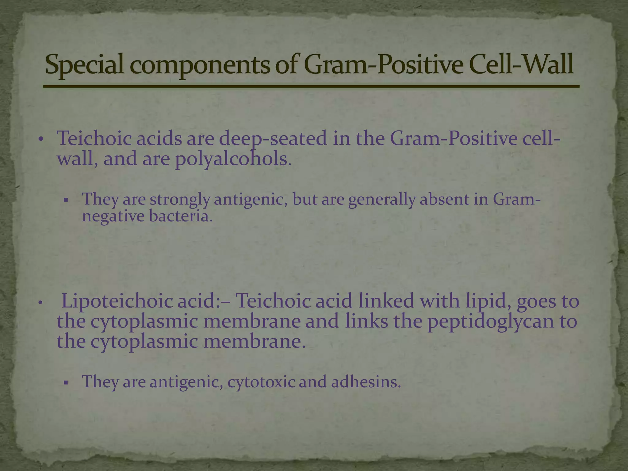 Cell wall of gram-positive bacteria | PPTX