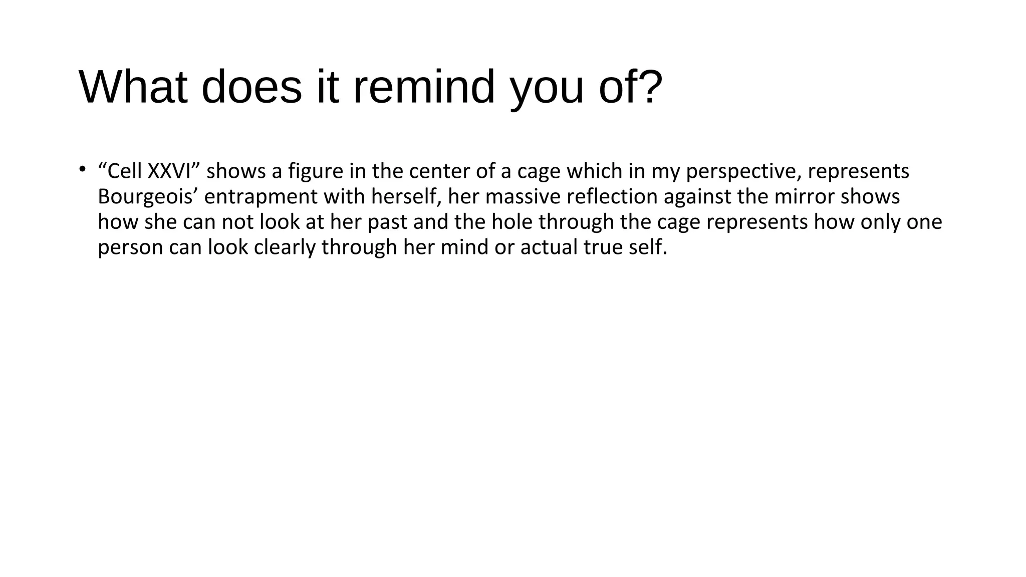 Cell xxvi-louise-bourgeois | PPT