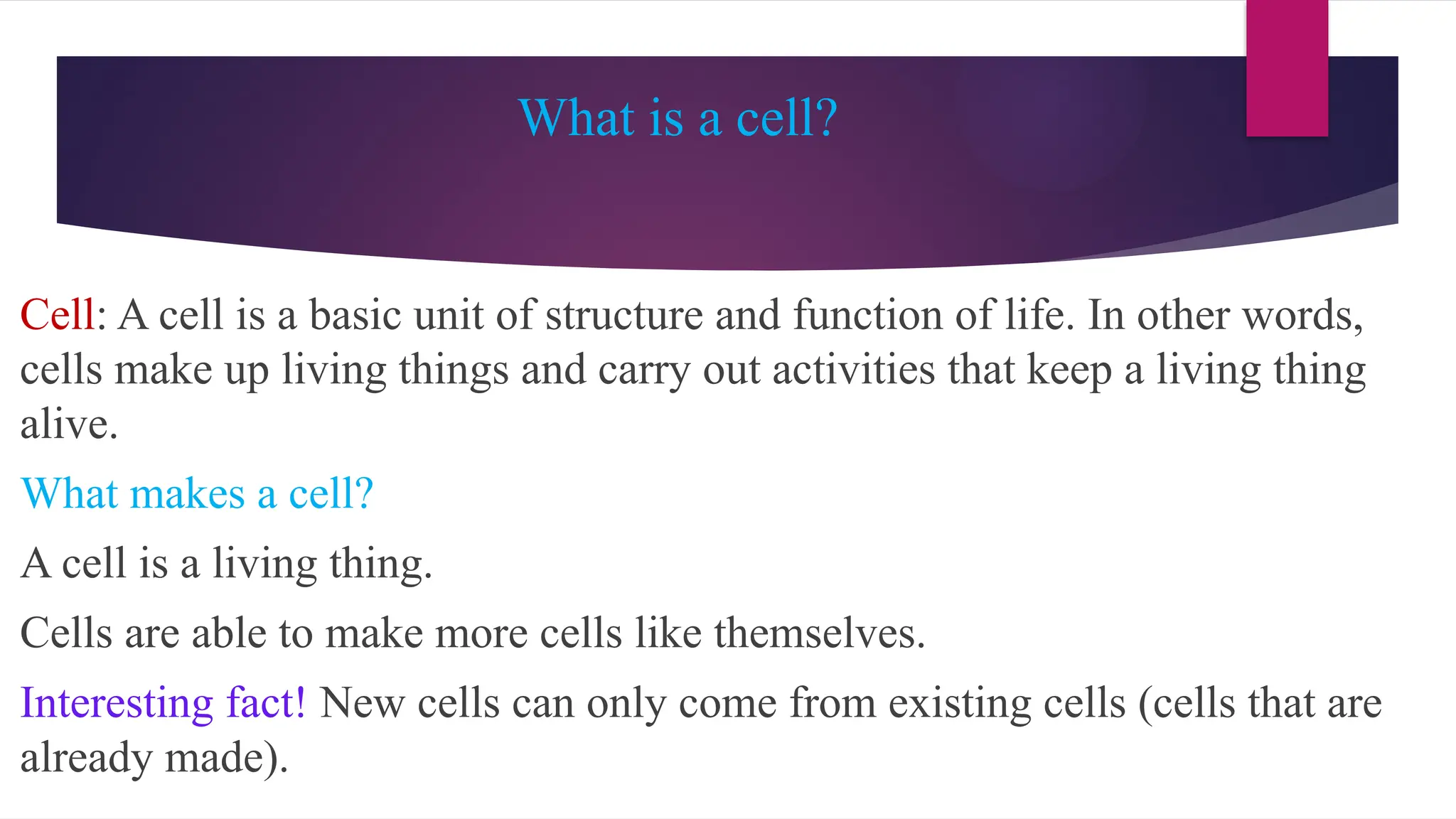 Cells as the building block of all lifes | PPTX