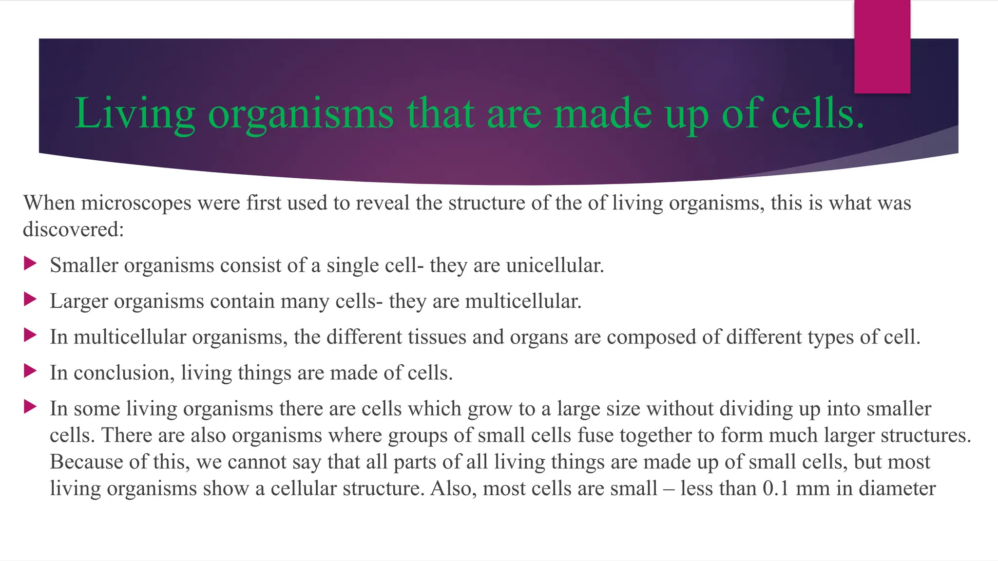 Cells as the basic building block of life | PPT