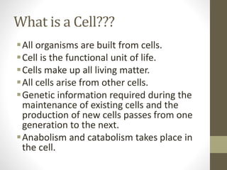 Cell and cell organelles | PPT