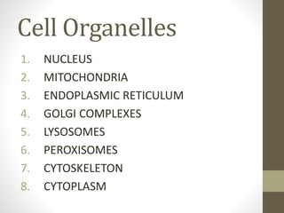 Cell and cell organelles | PPT