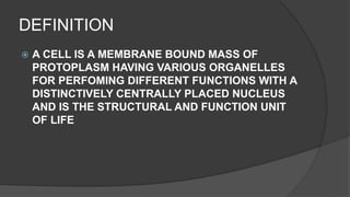 Cell and cell structure | PPT
