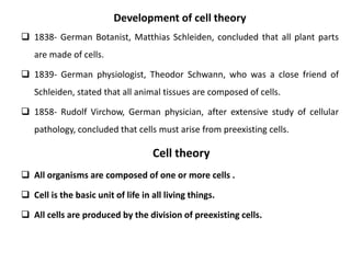 Cell and cell theory | PPTX