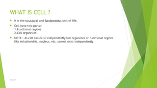 Cell and its components | PPT