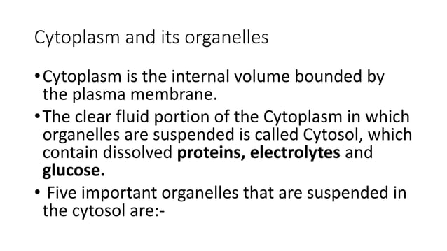 Cell and its function showing various organelles | PPTX