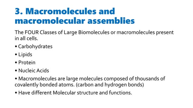 Cell and macromolecules | PPTX