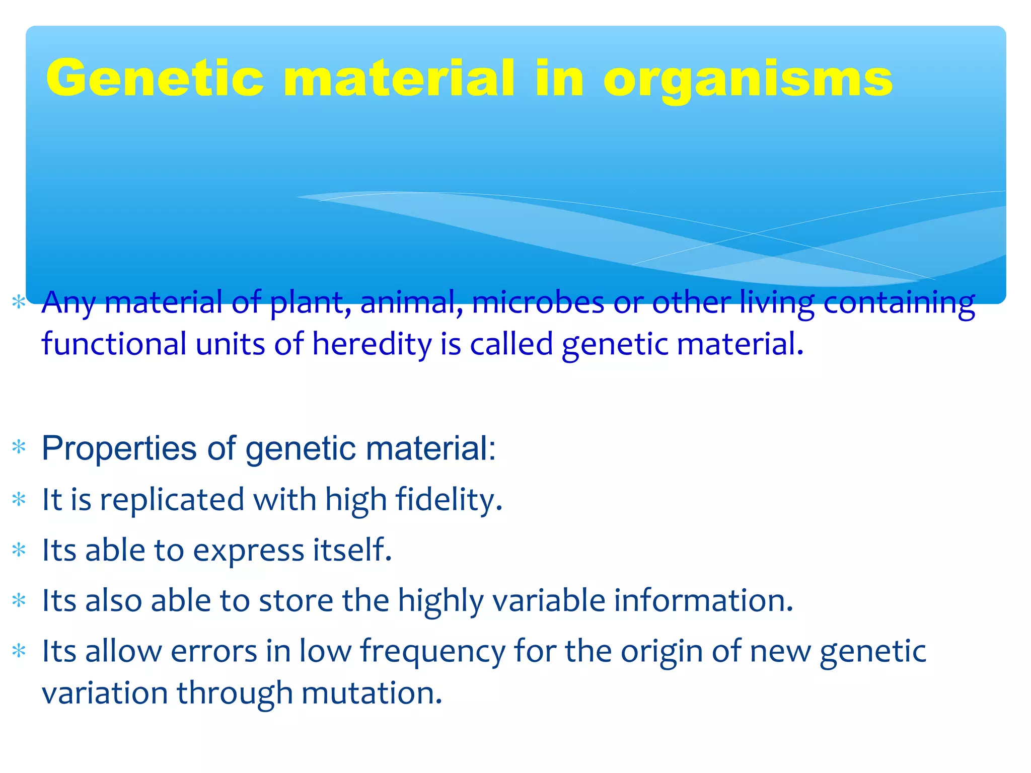 Cell and molecular genetics | PPT