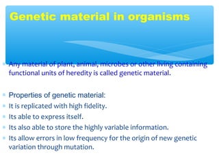Cell and molecular genetics | PPT