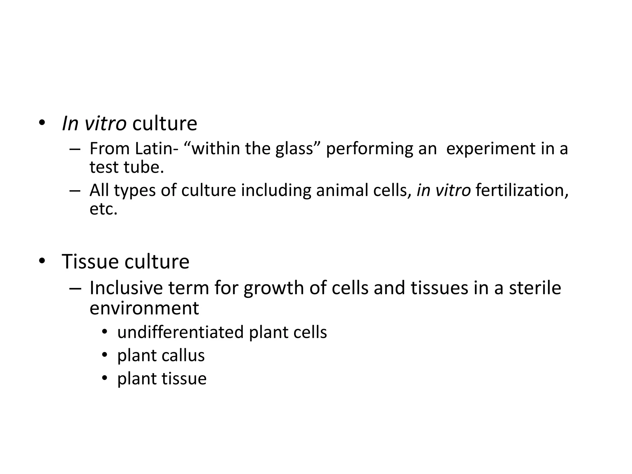 Cell and tissue culture | PPT