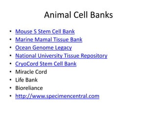 Cell banking | PPTX