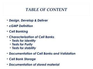 Microbial Fermentation Cell Banking