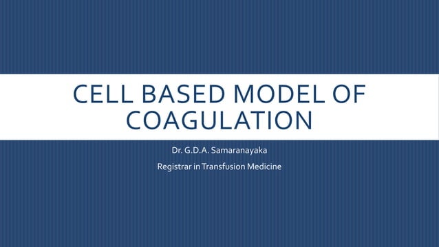 Cell based model of coagulation | PPTX | Blood Disorders | Diseases and ...