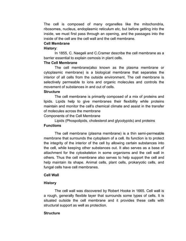 Cell Biology Lesson Plan | DOCX