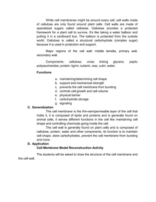 Cell Biology Lesson Plan | DOCX