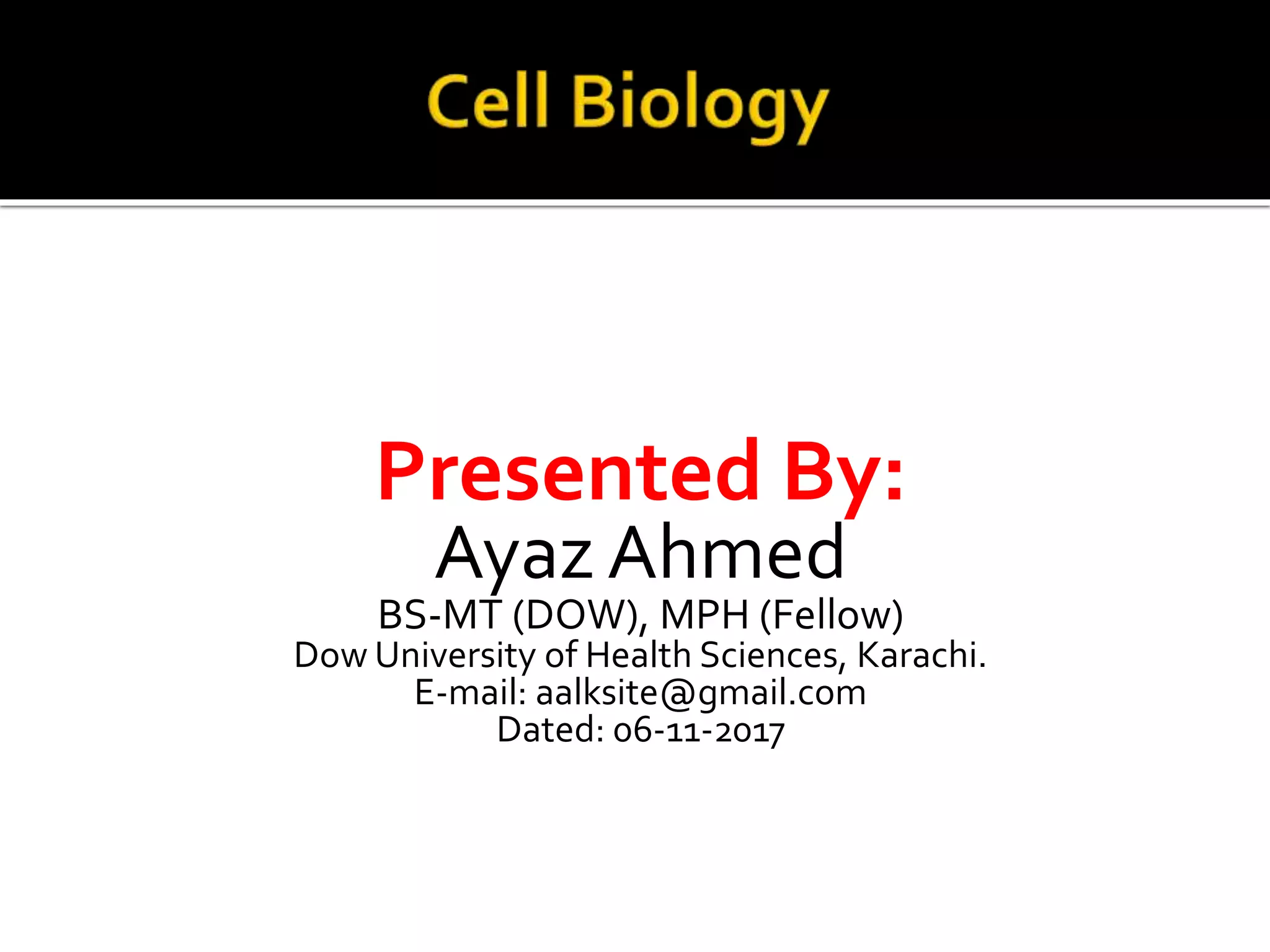 Cell biology | PPT