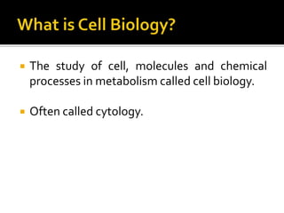 Cell biology | PPT