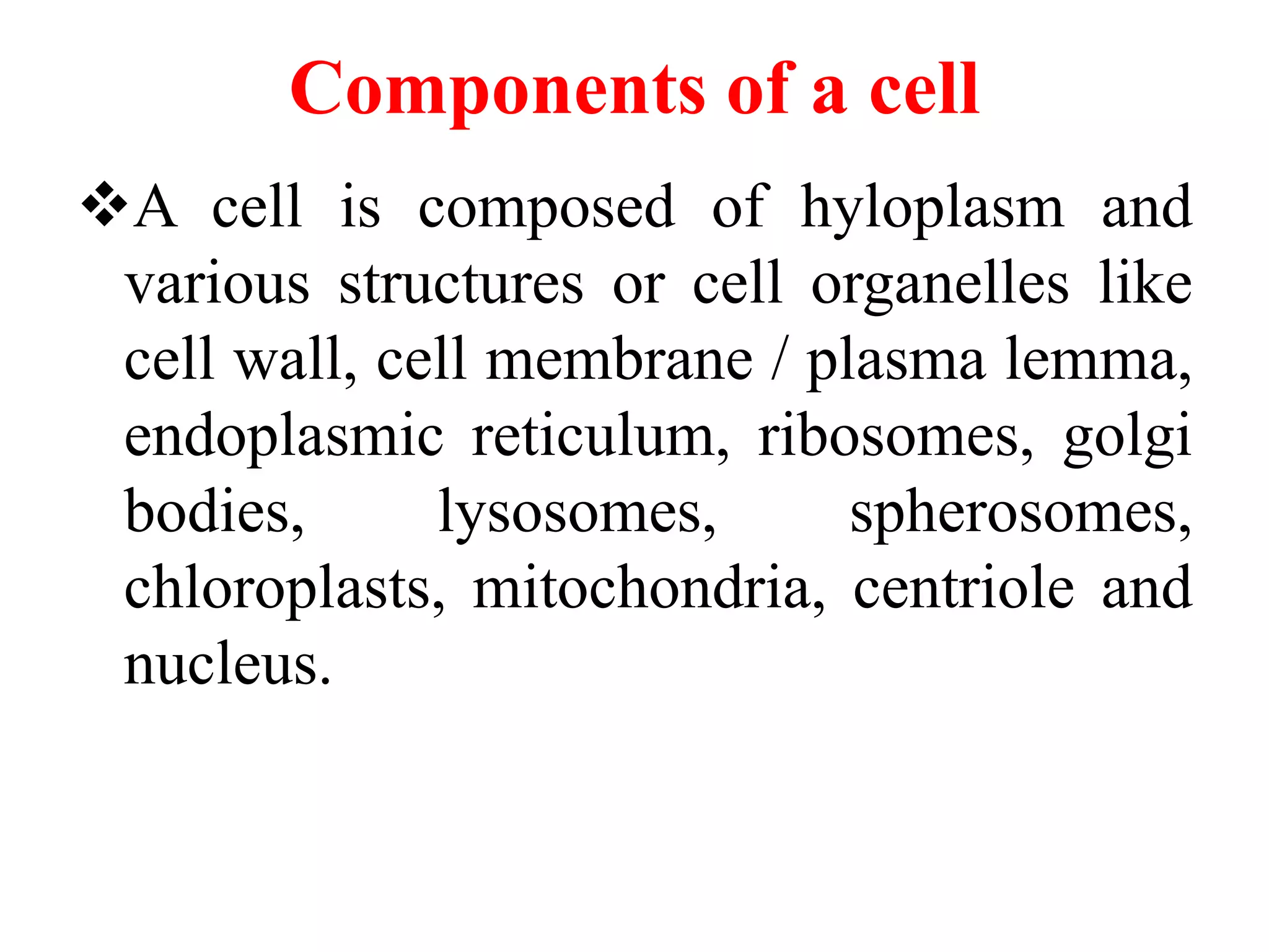 Cell biology | PPTX