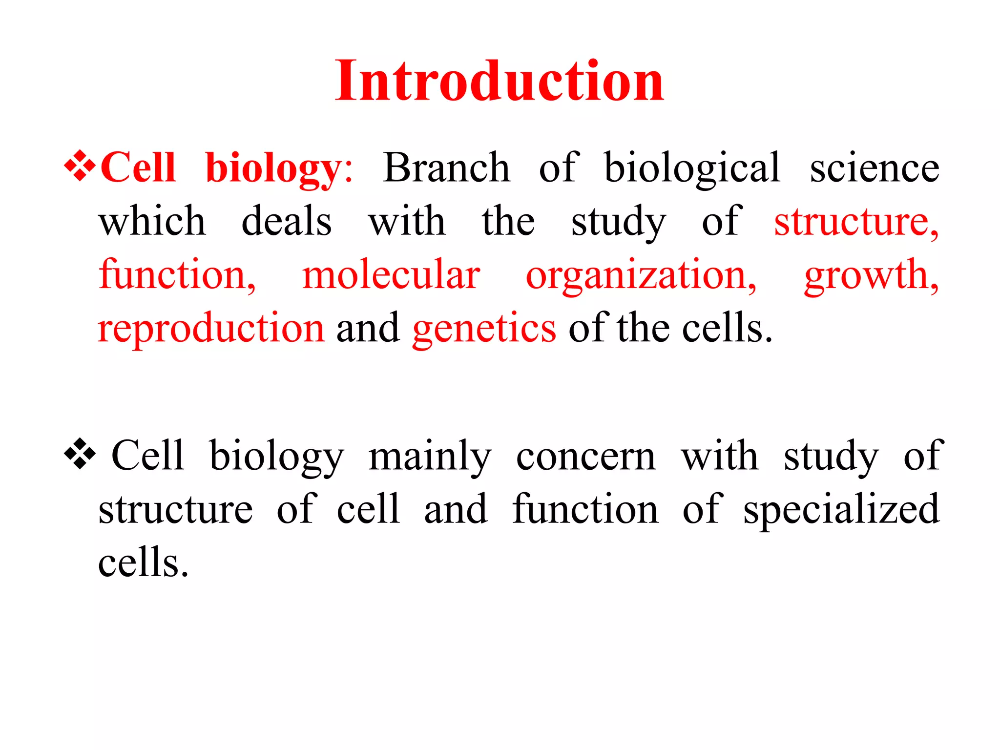 Cell biology | PPTX