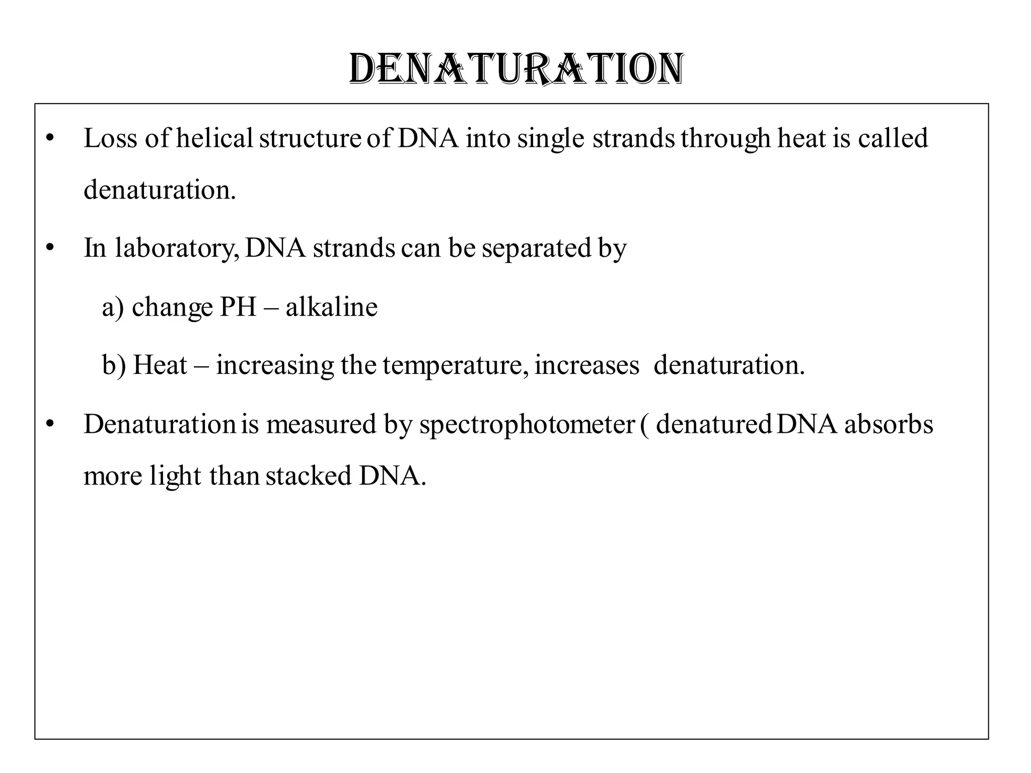 Cot curve, melting temperature, unique and repetitive DNA | PDF