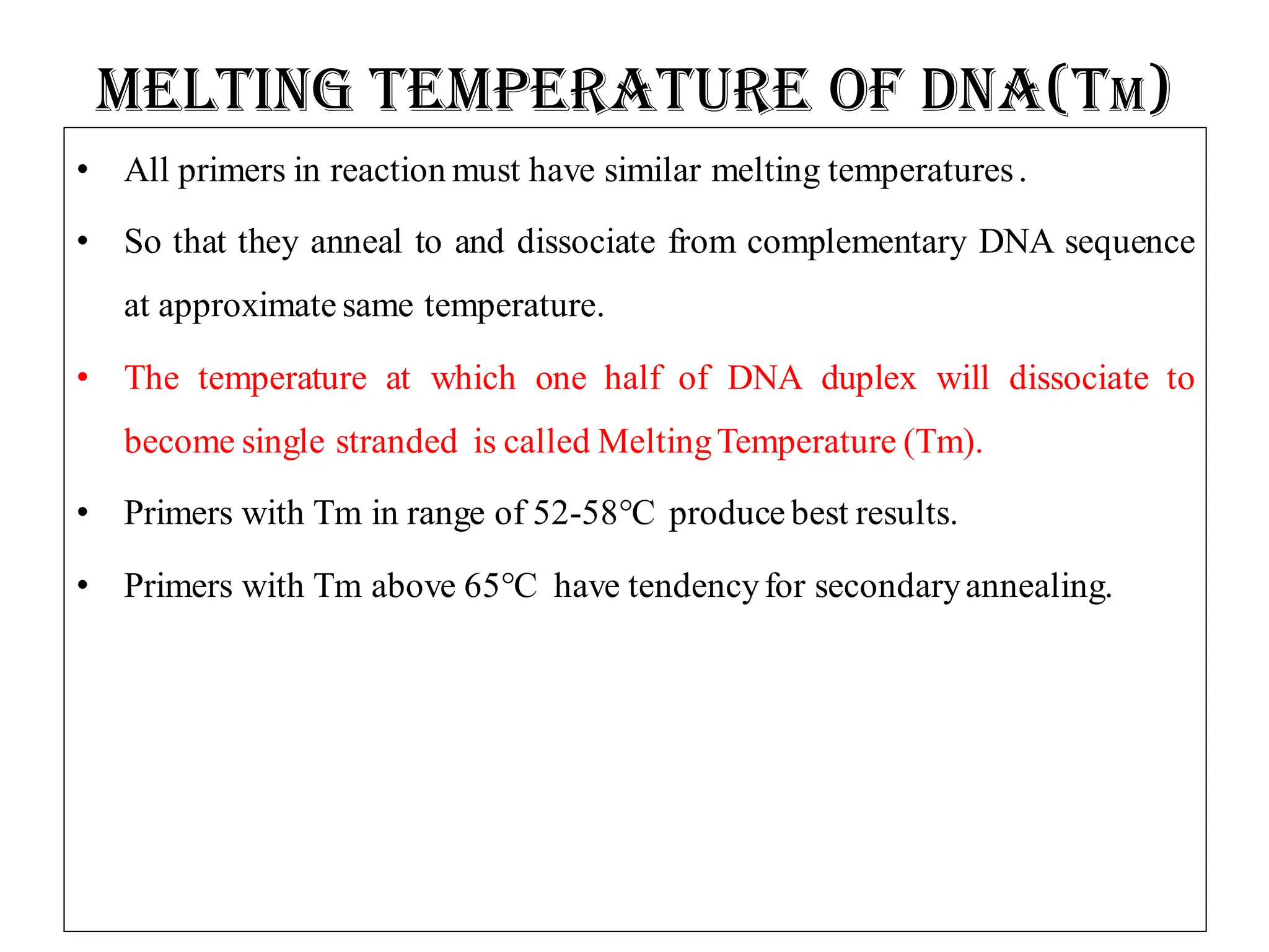 Cot curve, melting temperature, unique and repetitive DNA | PDF