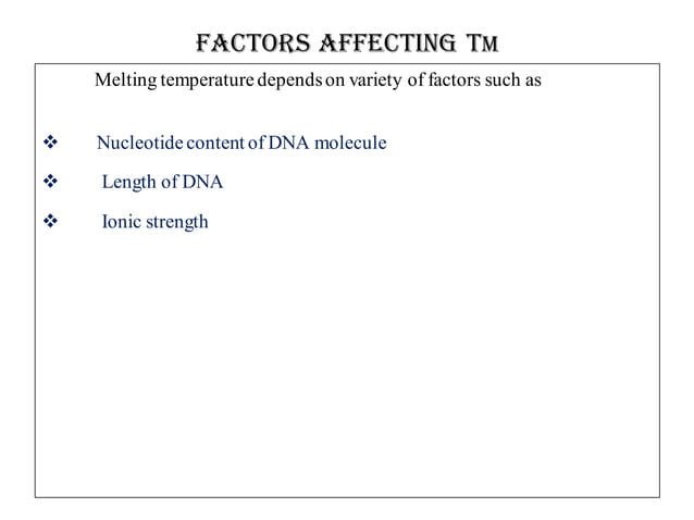 Cot curve, melting temperature, unique and repetitive DNA | PDF ...