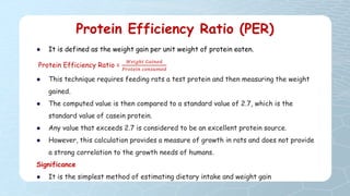 quality of protein , Net Protein utilisation | PPTX