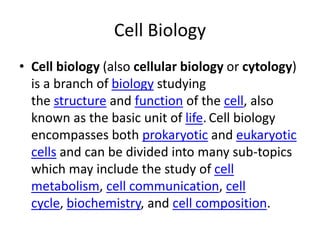 Cell biology assignment 1 | PPTX