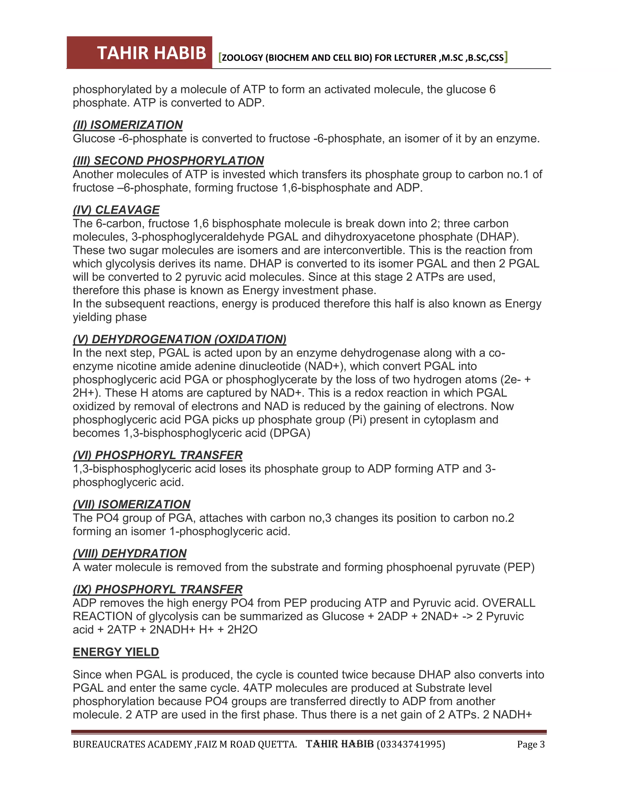 Cell biology& biochemistry for Zoology students. (CSS & PCS Zoology) | PDF