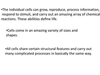 Cell Biology class 1(2).pptx | Chemistry | Science