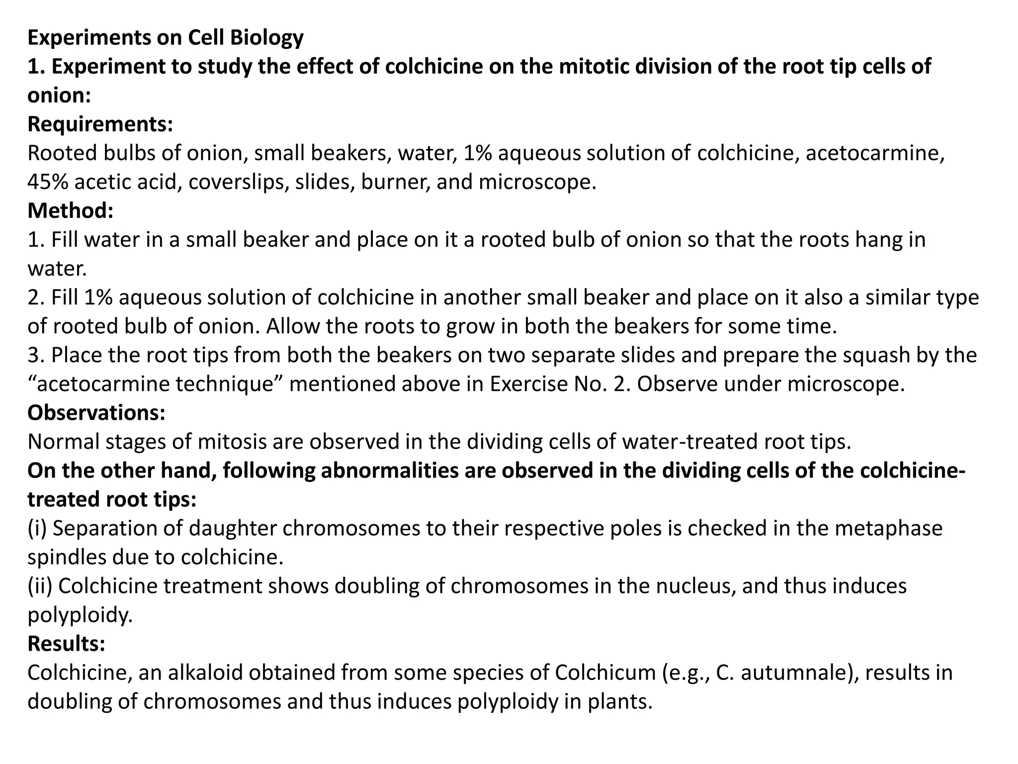 Cell biology experiments | PPTX