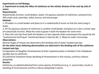 Cell biology experiments | PPTX