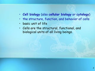 BASIC STRUCTURE OF TYPICAL ANIMAL CELL & TYPES | PPT