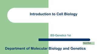 Introduction to Cell biology | PPTX