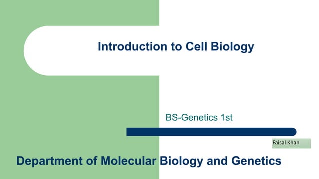 Introduction to Cell biology | PPTX | Biological Sciences | Science