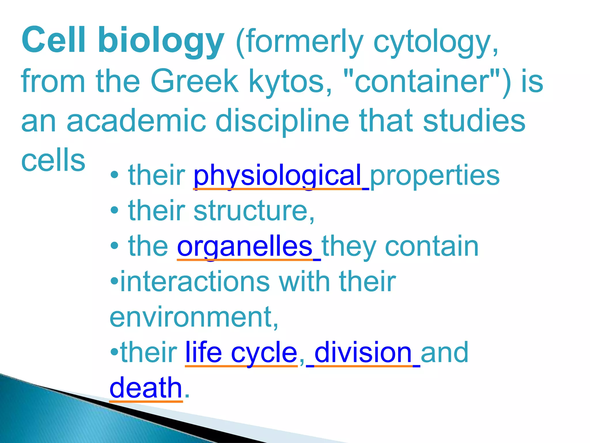 Cell biology ppt | PPTX