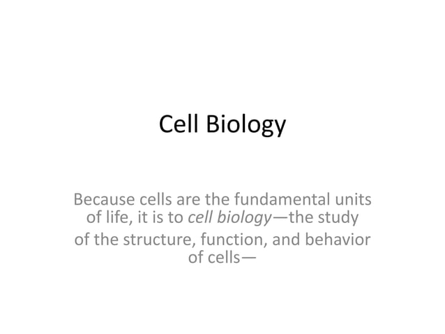 Cell biology structure of cell | PPT