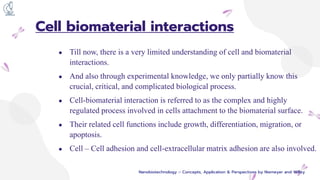 Cell Biomaterial Interactions, immune response with biocompatibility.pptx