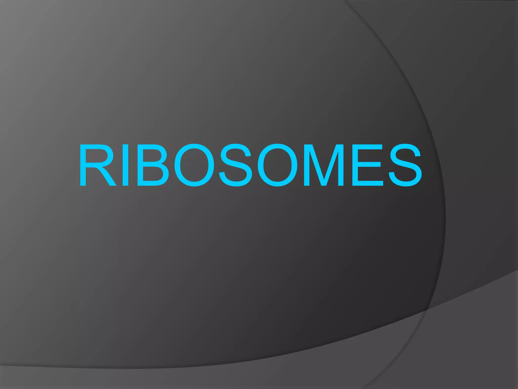 RIBOSOMES | PPTX