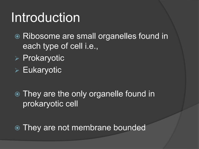 RIBOSOMES | PPTX | Biological Sciences | Science