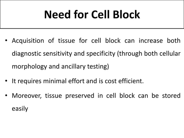 Cell block and its diagnostic utility | PPTX | Chemistry | Science