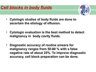 Cell block in cytology | PPT